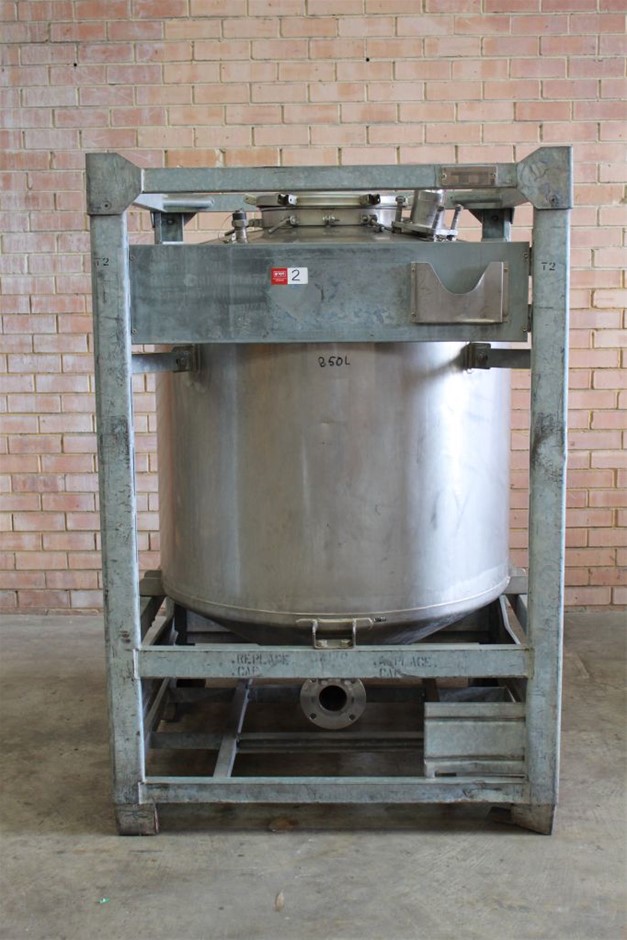850L Stainless Steel IBC Tank, "UH Germany” Auction (0002-5054337 ...