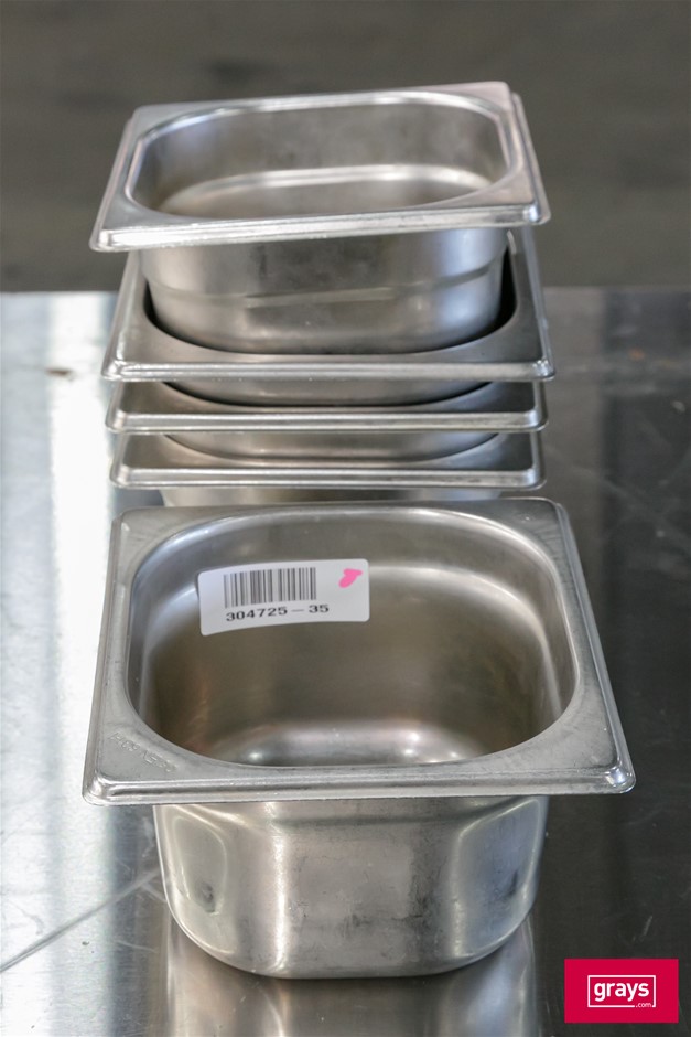 5x Stainless Steel Bain Marie Tray Auction (0035-5054330) | Grays Australia