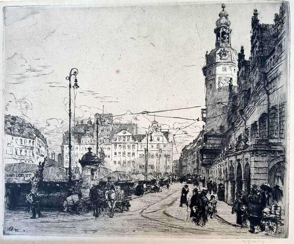 WALTER ERNST ZEISING (1876-1933), Limited Edition Hand Signed Dry Point ...