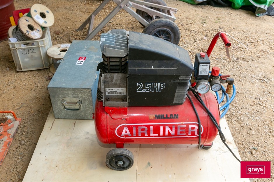 Mc Millan 73A0066 Mobile Air Compressor with Accessiores Auction (0039 ...