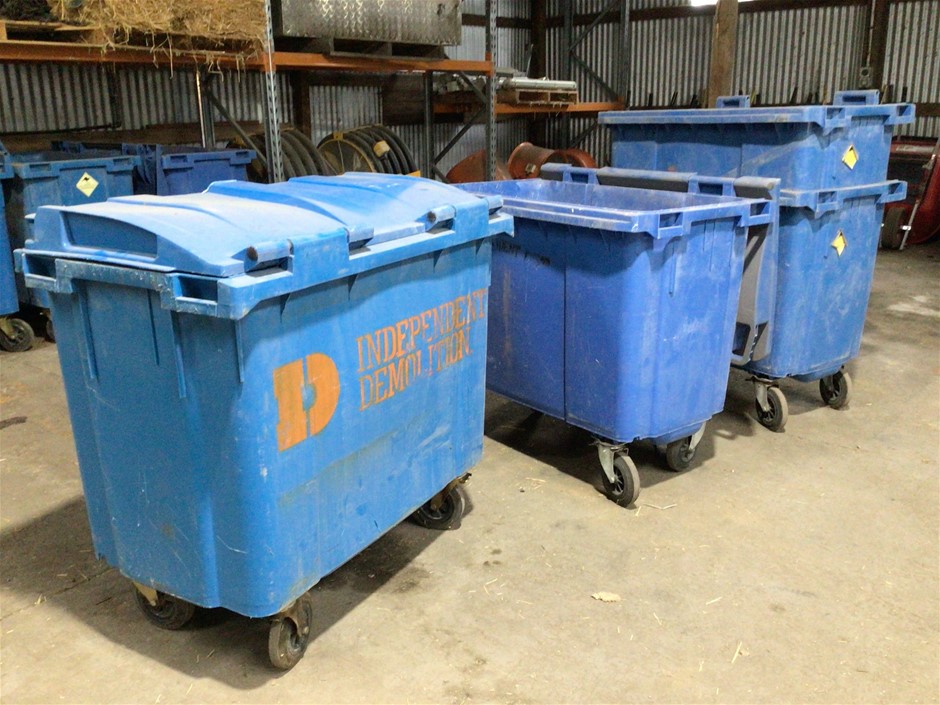 4 x Blue 660 Litre Bins Auction (0073-3027214) | Grays Australia
