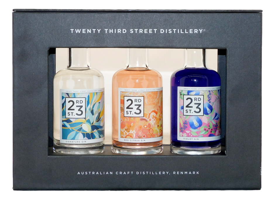 23rd St Distillery Gin (3x 200mL) Auction (0046-10725200) | Grays Australia