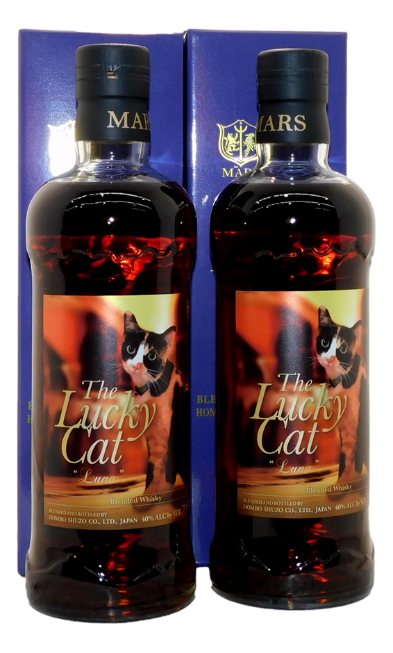 Mars The Lucky Cat ``Luna`` Blended Whisky (2x 700mL) Auction (0008 ...