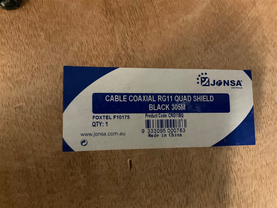 Roll of Cable Coaxial Quad Shield Black Auction (0112-3027245) | Grays ...
