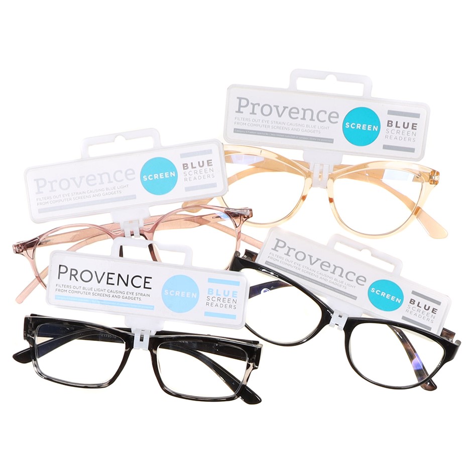 4 x PROVENCE Blue Screen Reading Glasses, No Prescription, Various ...