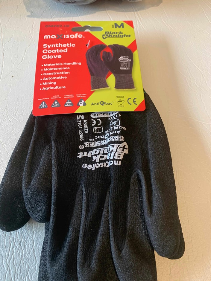 12x Pairs of High Quality Trademans Black Knight Gloves Auction (0029 ...