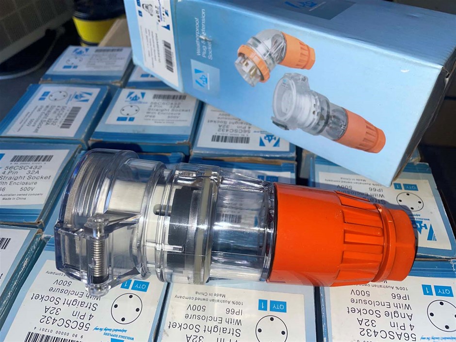 4 x 4 Pin 10A Sockets 3Ph Straight Auction (0002-3027433) | Grays Australia