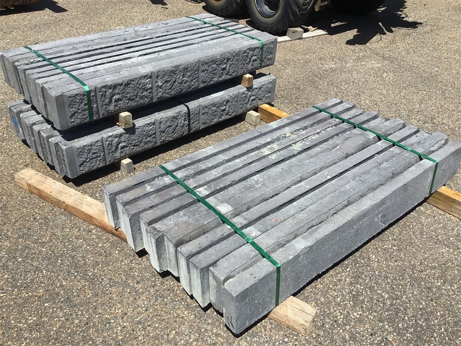 28 x Dark Storm Block Pattern Concrete Sleeper (Pack B21) Auction (0016 ...