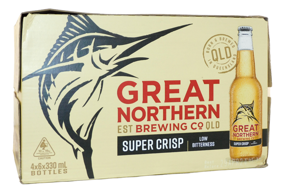 Great Northern Super Crisp Beer Bottles (24x 330mL), Aus. Auction (0017 ...