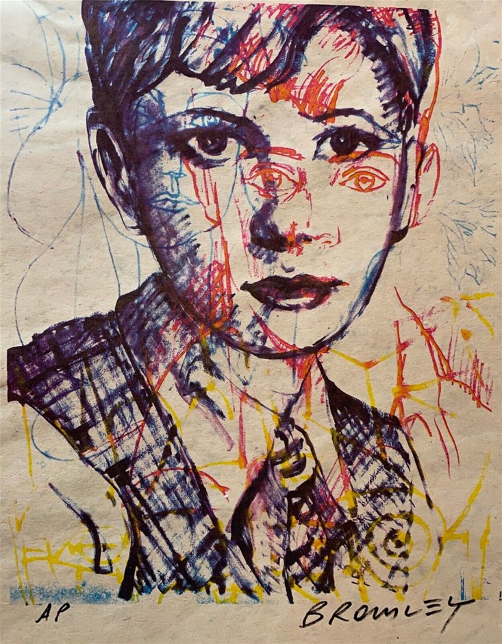 DAVID BROMLEY (1960 - ) Screenprint on Handmade French Paper Auction ...