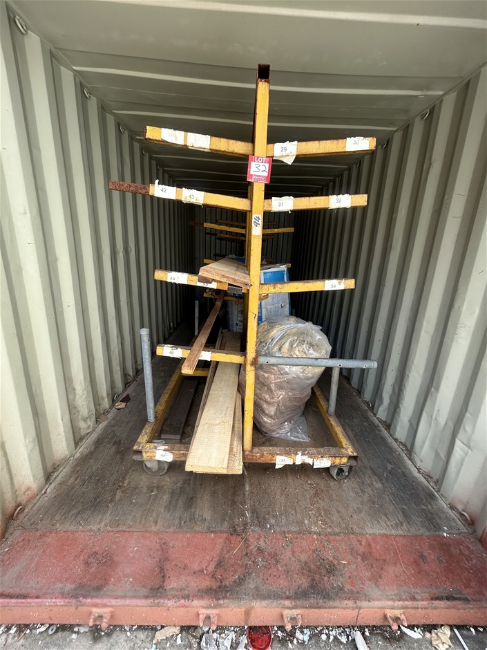 Large Double Sided Steel Mobile Storage Rack Auction (0032-5054638 ...