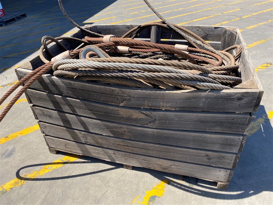Wooden Crate Containing Lifting Wire Cables Auction (0086-8018106 ...