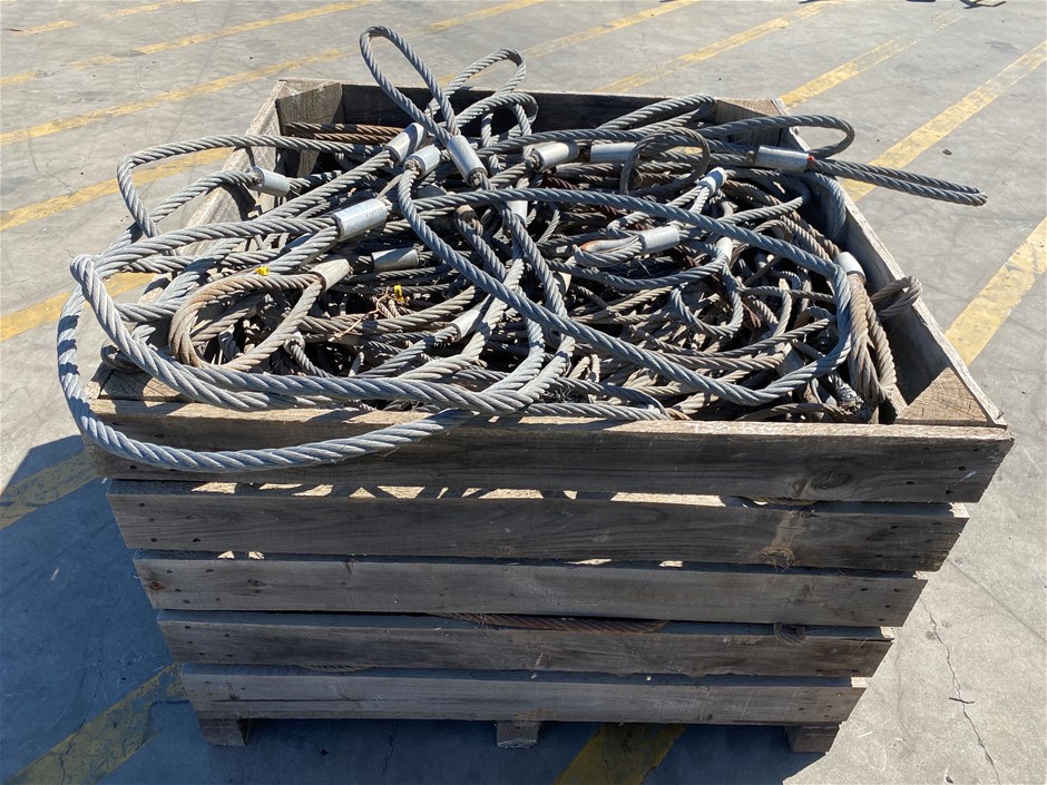 Wooden Crate Containing Lifting Wire Cables Auction (0084-8018106 ...