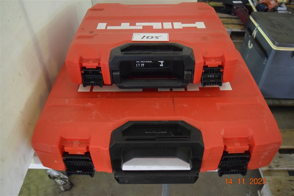 Lot of 2 Hilti Tool Carry Boxes Auction (0105-9046388) | Grays Australia