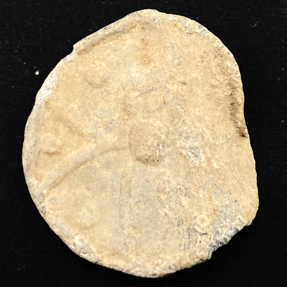ANCIENT MEDIEVAL TRADERS CLOTH SEAL FEATURING A FLOWER DESIGN Auction ...