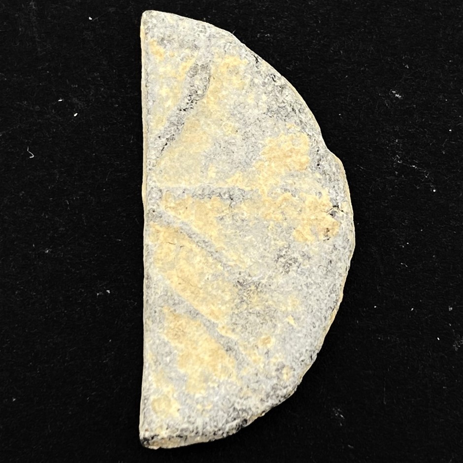 ONE HALF OF A ANCIENT MEDIEVAL TRADERS CLOTH SEAL WITH A SEAL MATRIX ...