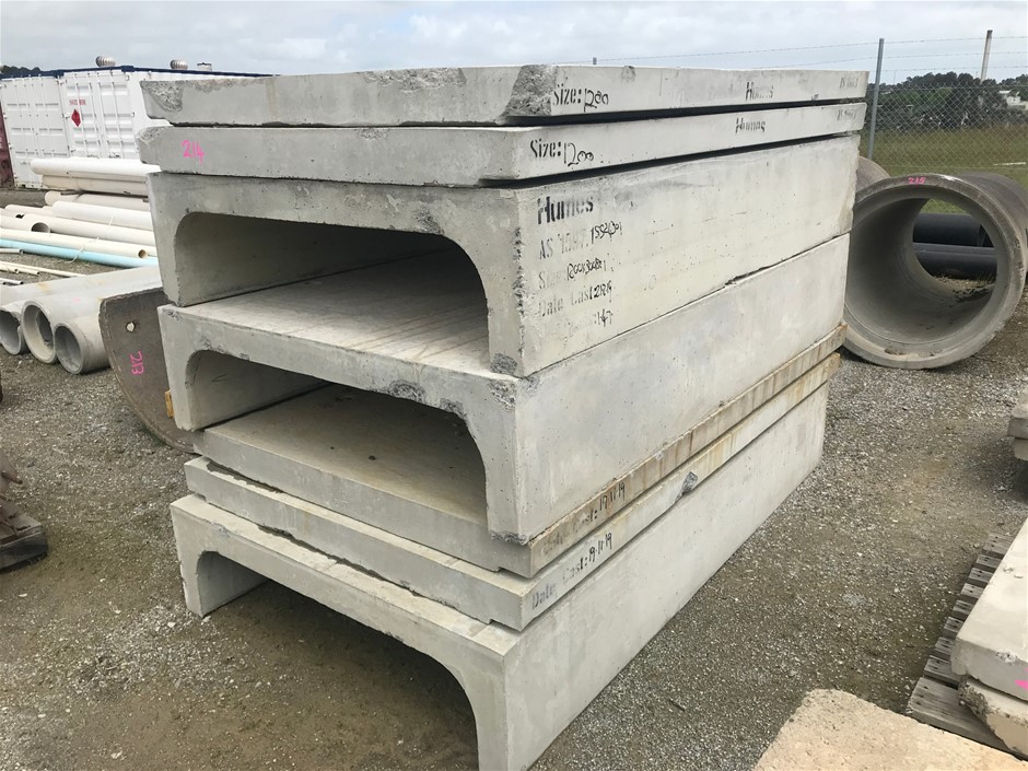 3x Concrete Culverts and 4x Lids Auction (0214-3027824) | Grays Australia