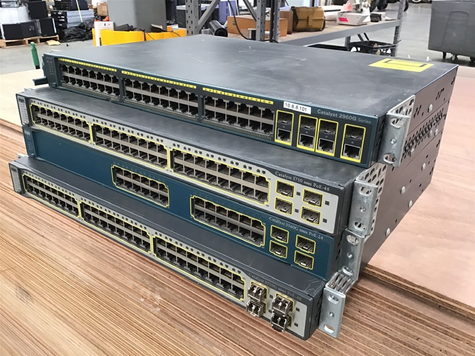 Four Cisco Catalyst Network Switches Auction (0024-9046792) | Grays ...