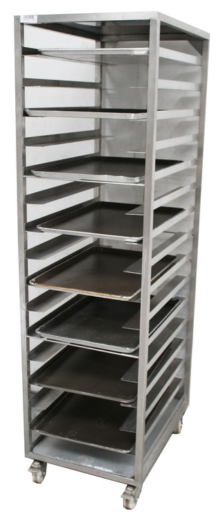 CUSTOM MADE STAINLESS STEEL 16 TIER TROLLEY Auction (0061-5054943 ...