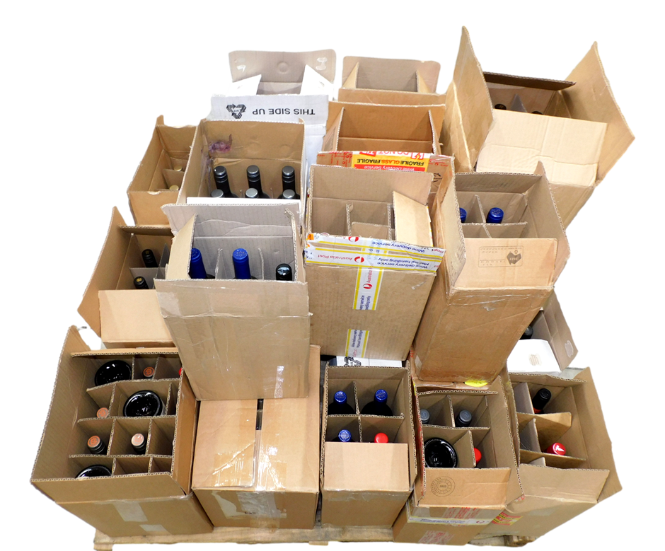 Pick Up Pallet of Wine Approx 25 Assorted Cartons of Wine Auction (0002 ...