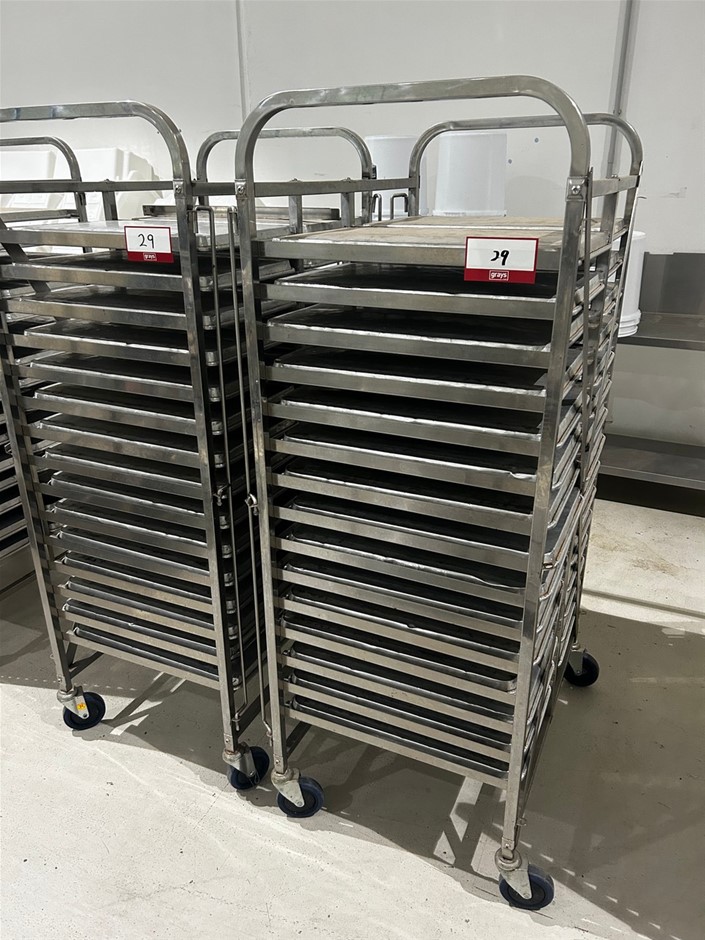 Qty 2 x 30 Tray Trolleys Auction (0029-7048782) | Grays Australia