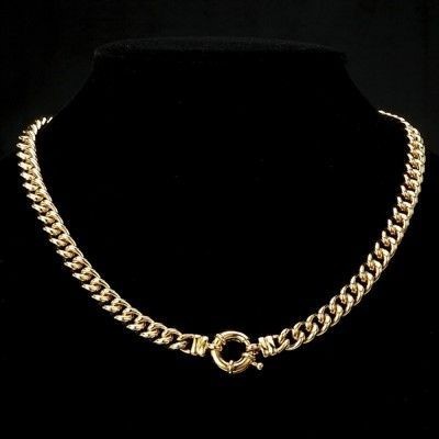 18ct Yellow Gold LAYERED Euro Chain Necklace with Bolt Clasp Auction ...