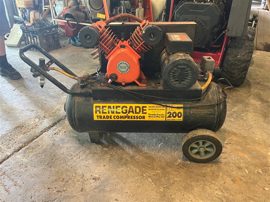 Renegade Heavy Duty 200 Cast Iron V Twin Compressor Auction (0157 ...
