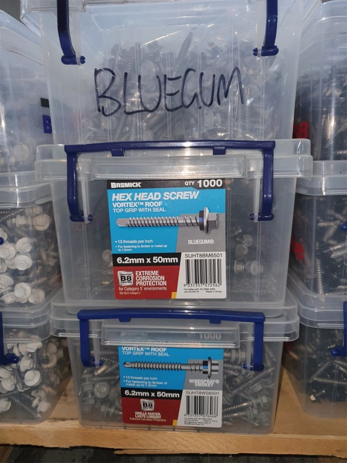 Bremick Hex Head Vortex Screws Auction (0453-5055252) | Grays Australia