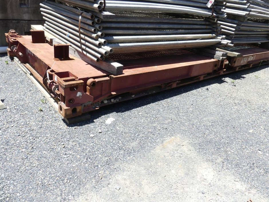 20 Ft Flat Rack Collapsible End Shipping Container Auction (0023 ...
