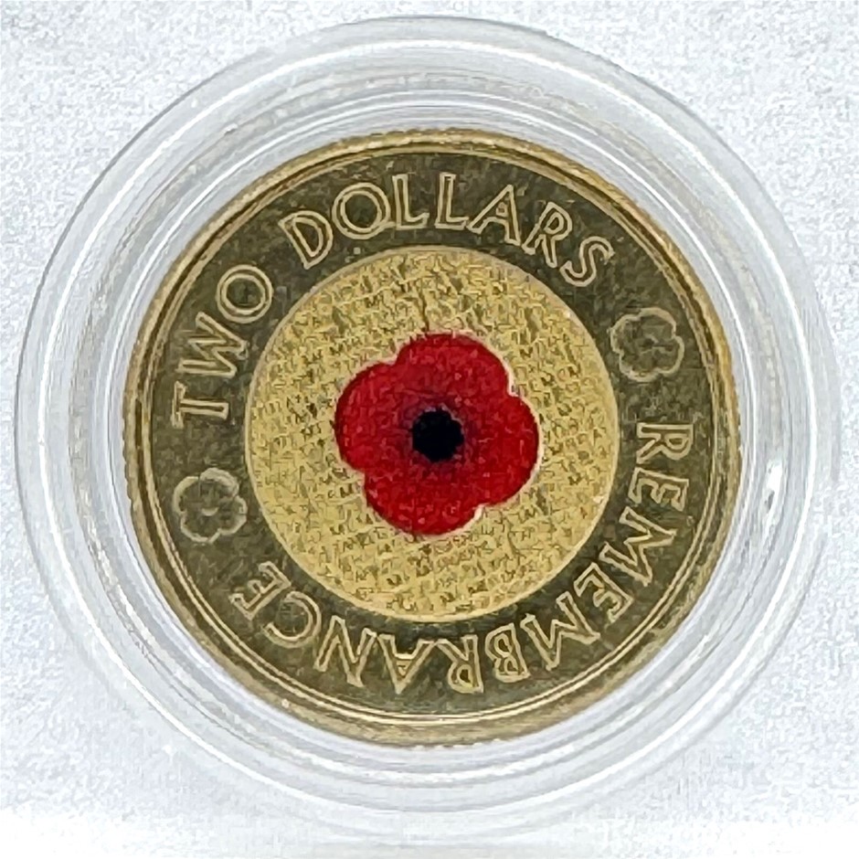 2012 AUSTRALIAN 'RED POPPY' REMEMBRANCE DAY $2 COIN (UNCIRCULATED ...