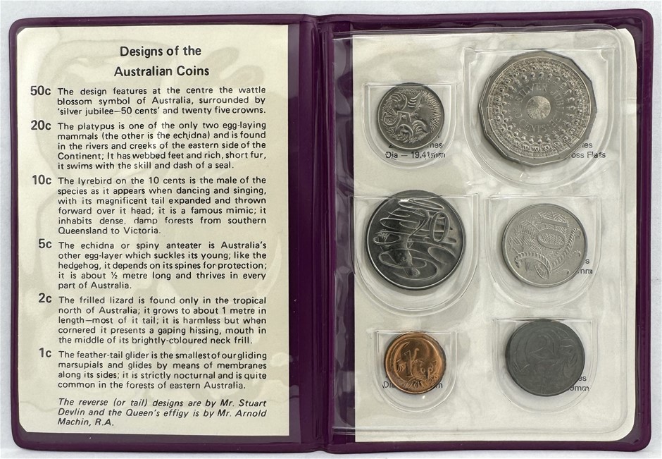 1977 SILVER JUBILEE COMMEMORATIVE UNCIRCULATED COIN SET Auction (0010 ...