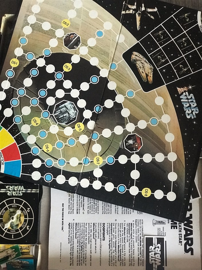 Vintage Star Wars original escape from the Death Star board game 1977 ...