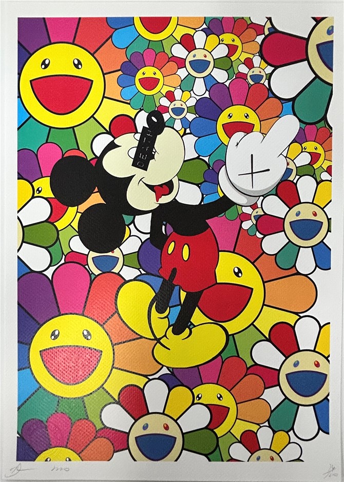 Death NYC Signed Street Art Print "Naughty Mickey Mouse Murakami ...