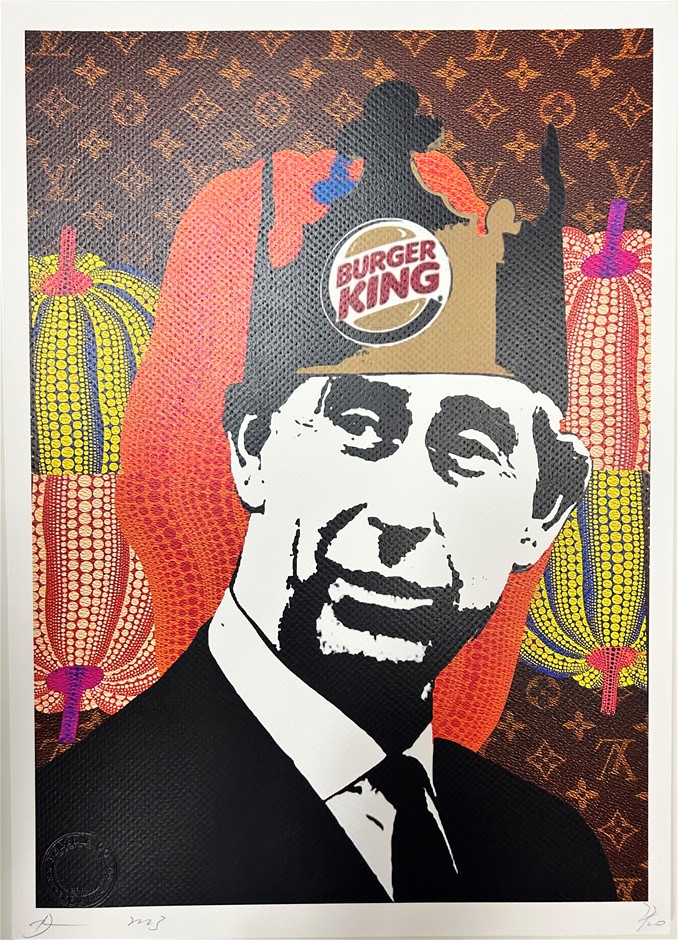 Death NYC Signed Street Art Print "Charles Burger King/Louis Vuitton ...