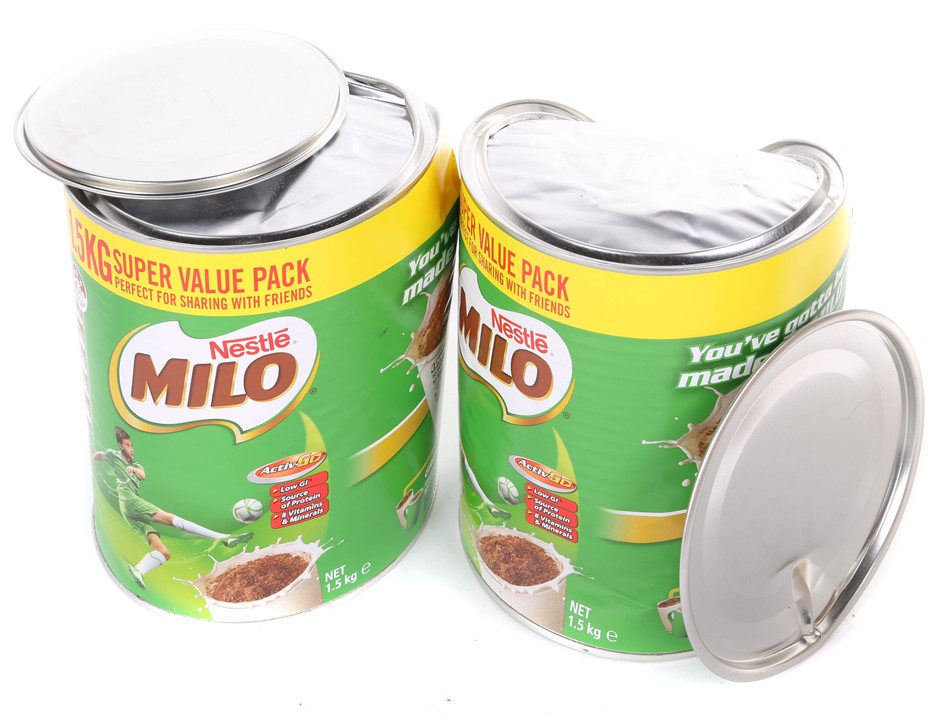 2 x NESTLE Milo 1.5kg. N.B: Dented cans. Best Before: 02/2025. Auction ...