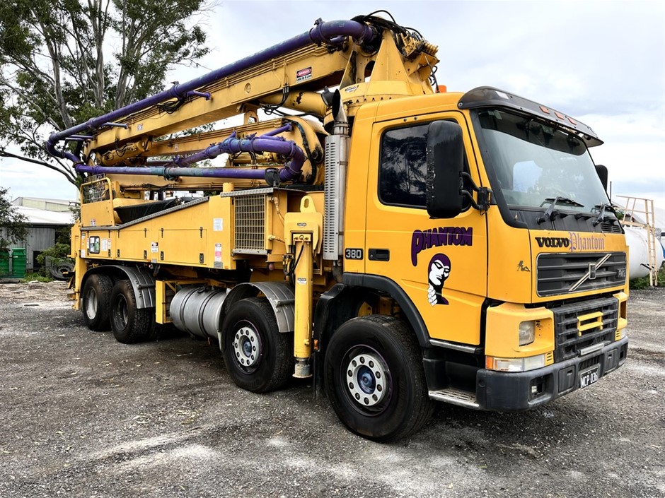 2001 Volvo FM 8x4 Callaghan 36m Concrete Boom Pump Truck with ...