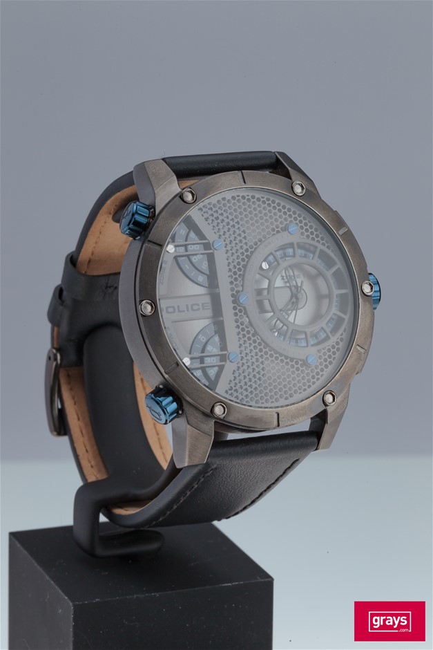 POLICE WATCH - 50MM DIAL WITH GUNMETAL GREY DIAL Auction (0591-5055349 ...