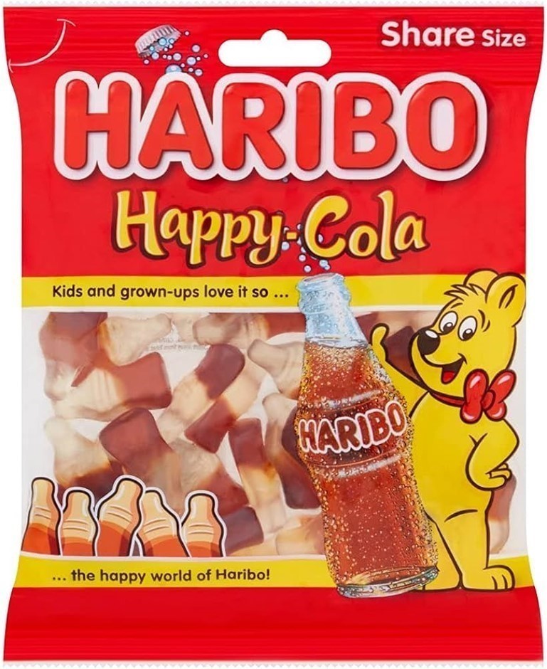 12 x HARIBO Happy Cola, 160g, Coca Cola Flavoured Lolly. Best Before ...
