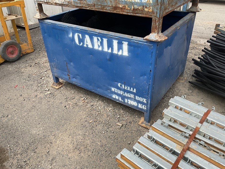 Metal Storage Crate With Black Netting Auction (0044-3028211) | Grays ...