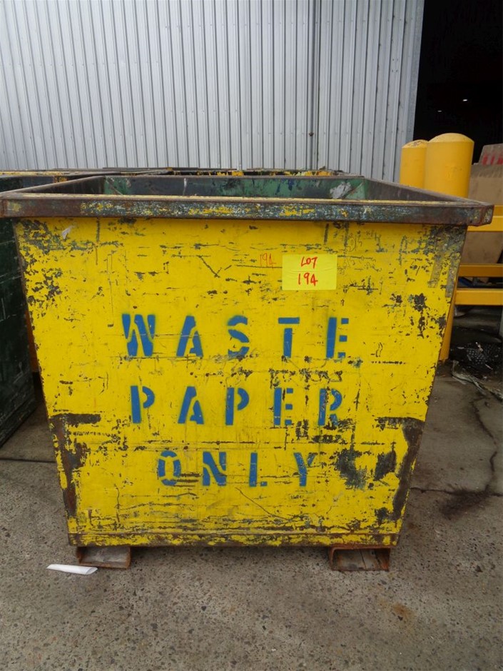 Steel Bins with Forklift Tine Pockets Auction (0194-5055495) | Grays ...