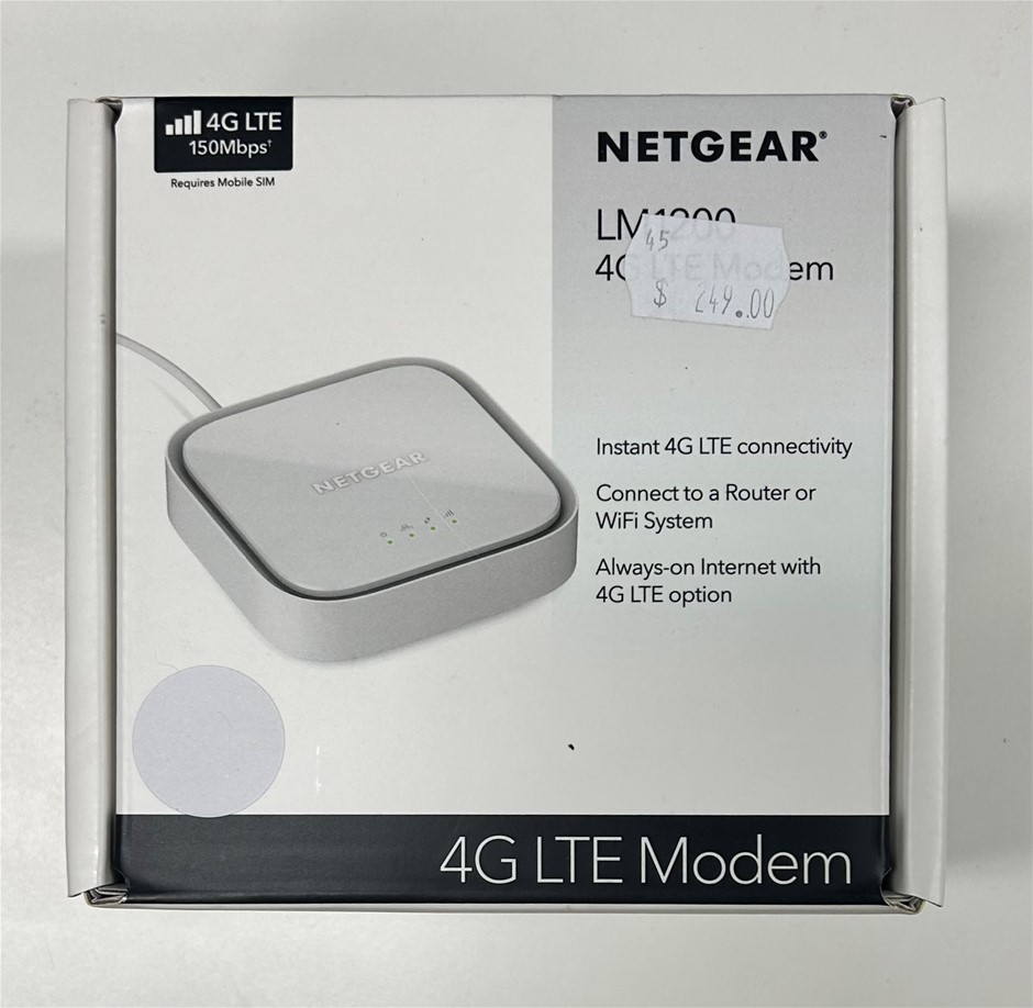 Netgear LM1200 4G LITE Modem Auction (0125-2558004) | Grays Australia