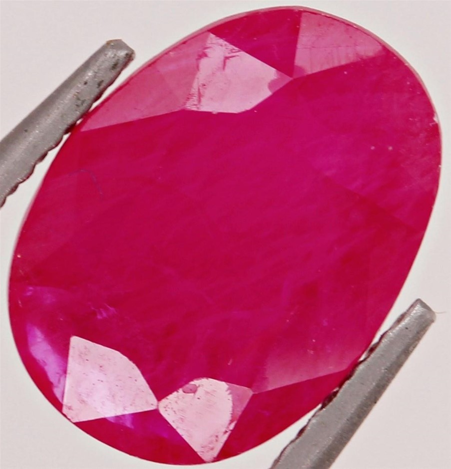 2.94ct Certified Burmese Ruby - Oval Faceted Cut Auction (0003-2558017 ...