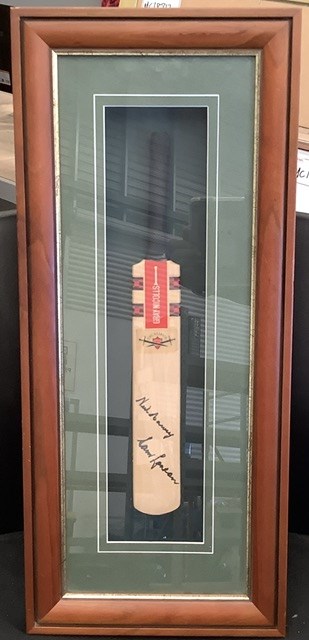 Framed Cricket Bat With A Couple Of Signed Members Auction (0009 ...