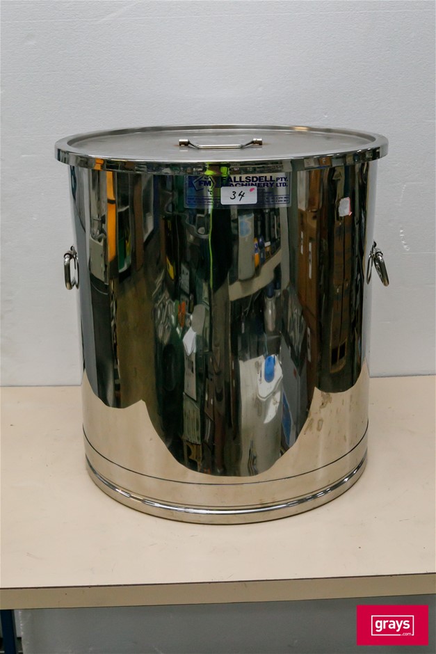 Storage Vat Stainless Steel Auction (0034-5055404) | Grays Australia