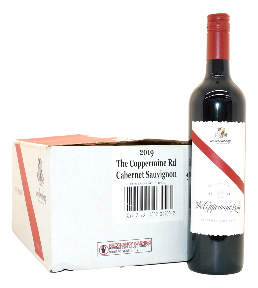 D'Arenberg Coppermine Road Cabernet 2019 (6x 750mL), McLaren Vale ...