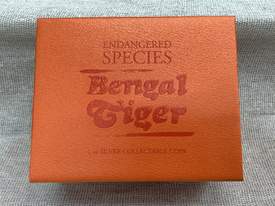 Endangered Species,Bengal Tiger Silver Collectable Coin. Auction (0096 ...