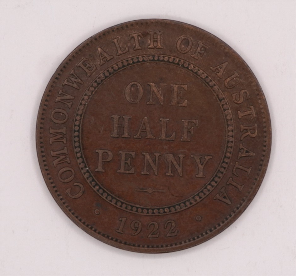 Multi Error Australian 1922 Half Penny Auction (0003-2558656) | Grays ...