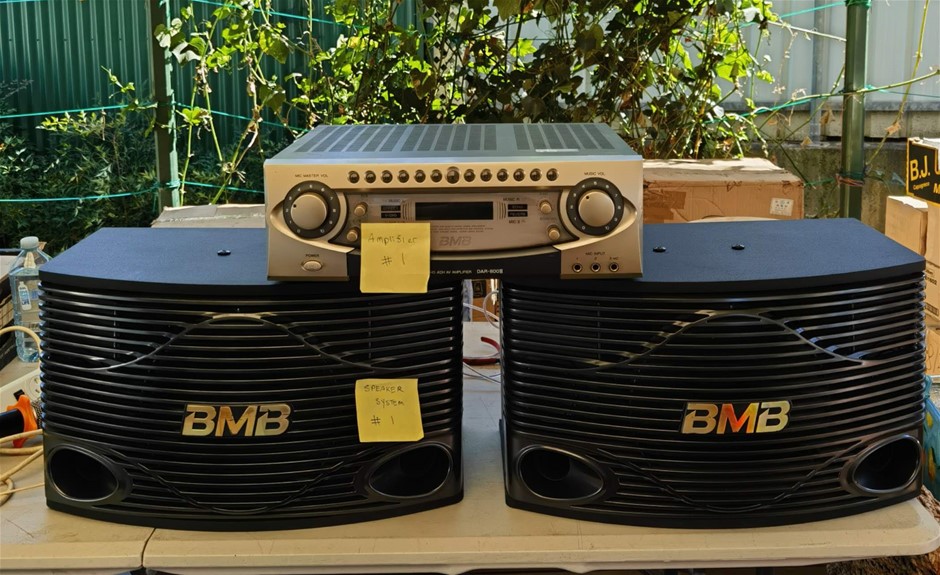 BMB Amplifier, Cordless Microphone System, Speakers Auction (0001 ...