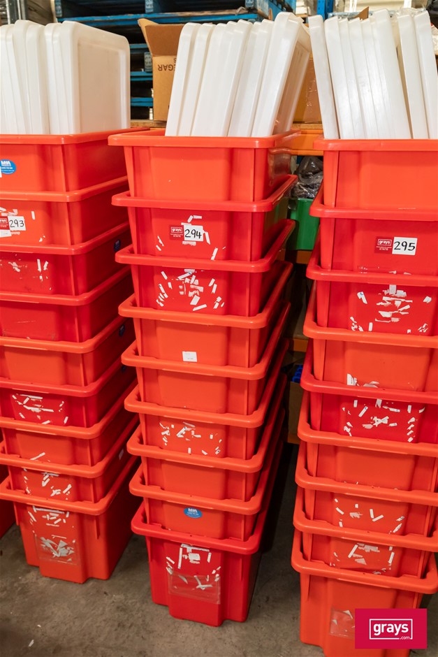Qty Approx 9 x MHA Products Stock Bins with Lids Auction (0294-5056406 ...