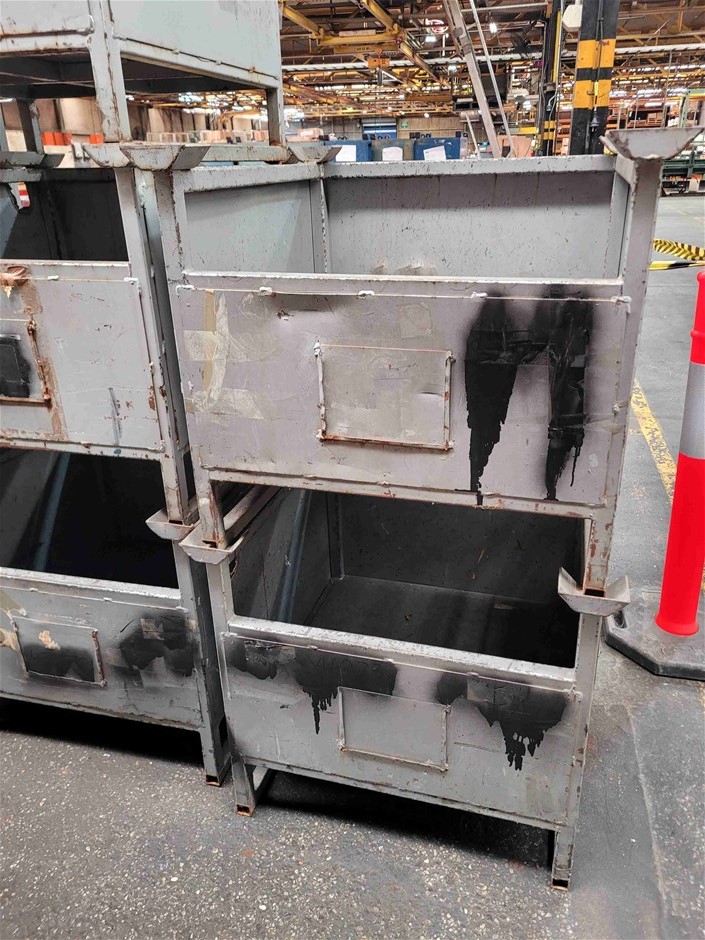 Qty 7 x Grey Stackable Stillage- Solid Sided Auction (0003-3028903 ...